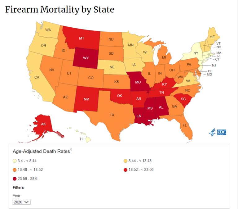 Firearm Mortality by State – Actuarial News