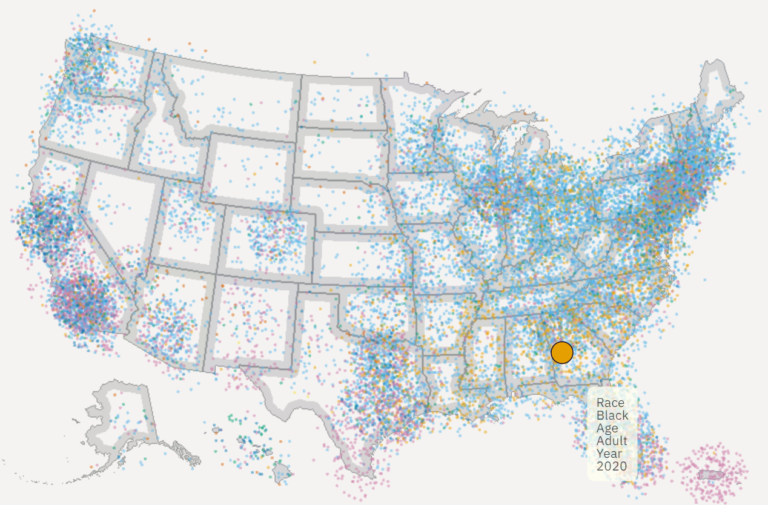 All of US: a dot density map of the United States – Actuarial News
